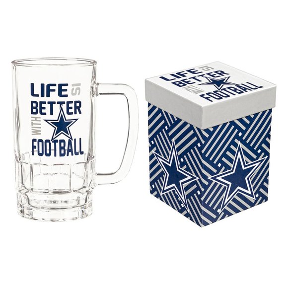 Evergreen | Dining | Dallas Cowboys Glass Tankard Cup With Gift Box ...